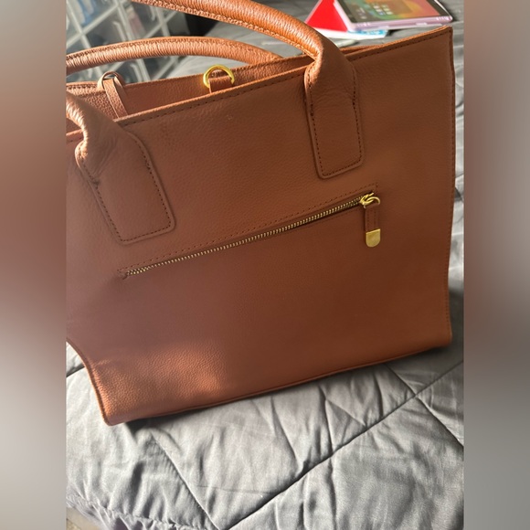 Bags | Tan Leather Tote Bag | Poshmark